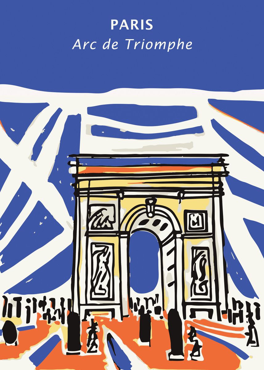 'arc de triomphe paris' Poster, picture, metal print, paint by ...