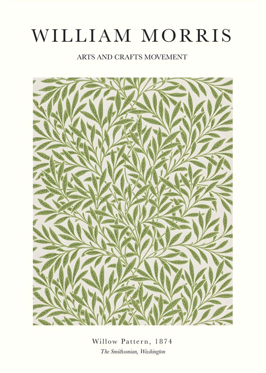 'William Morris Willow' Poster, picture, metal print, paint by Vintage ...