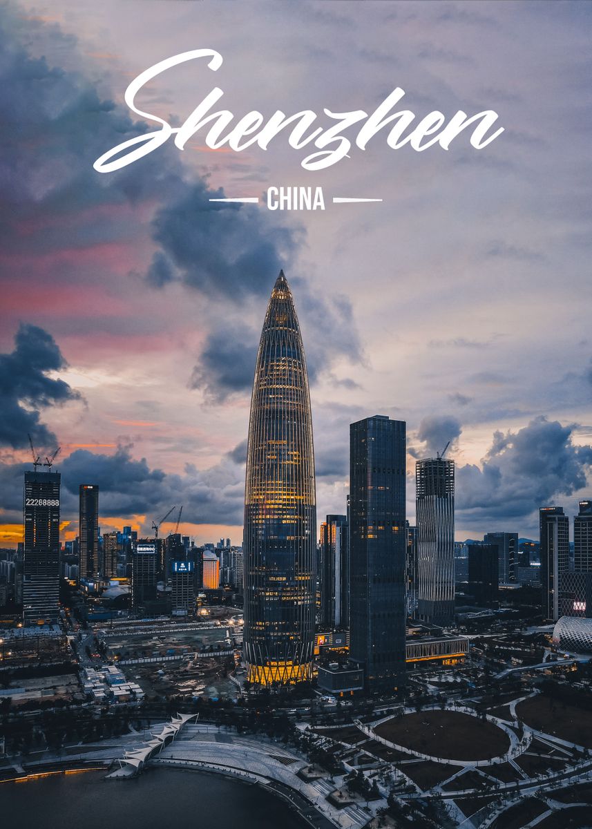 'Shenzhen' Poster, picture, metal print, paint by Tim Kaiser | Displate