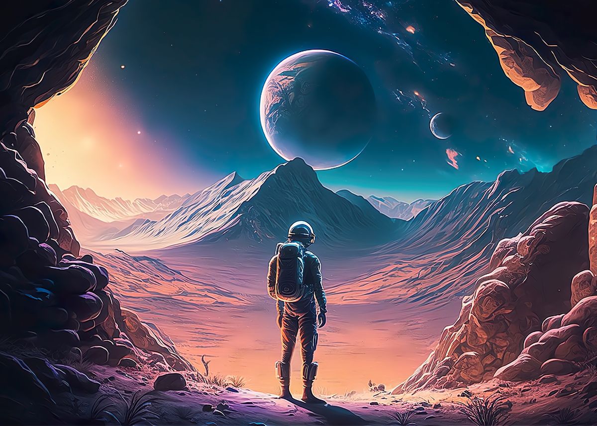 'Exploring the Planets' Poster by Markus Mikolai | Displate