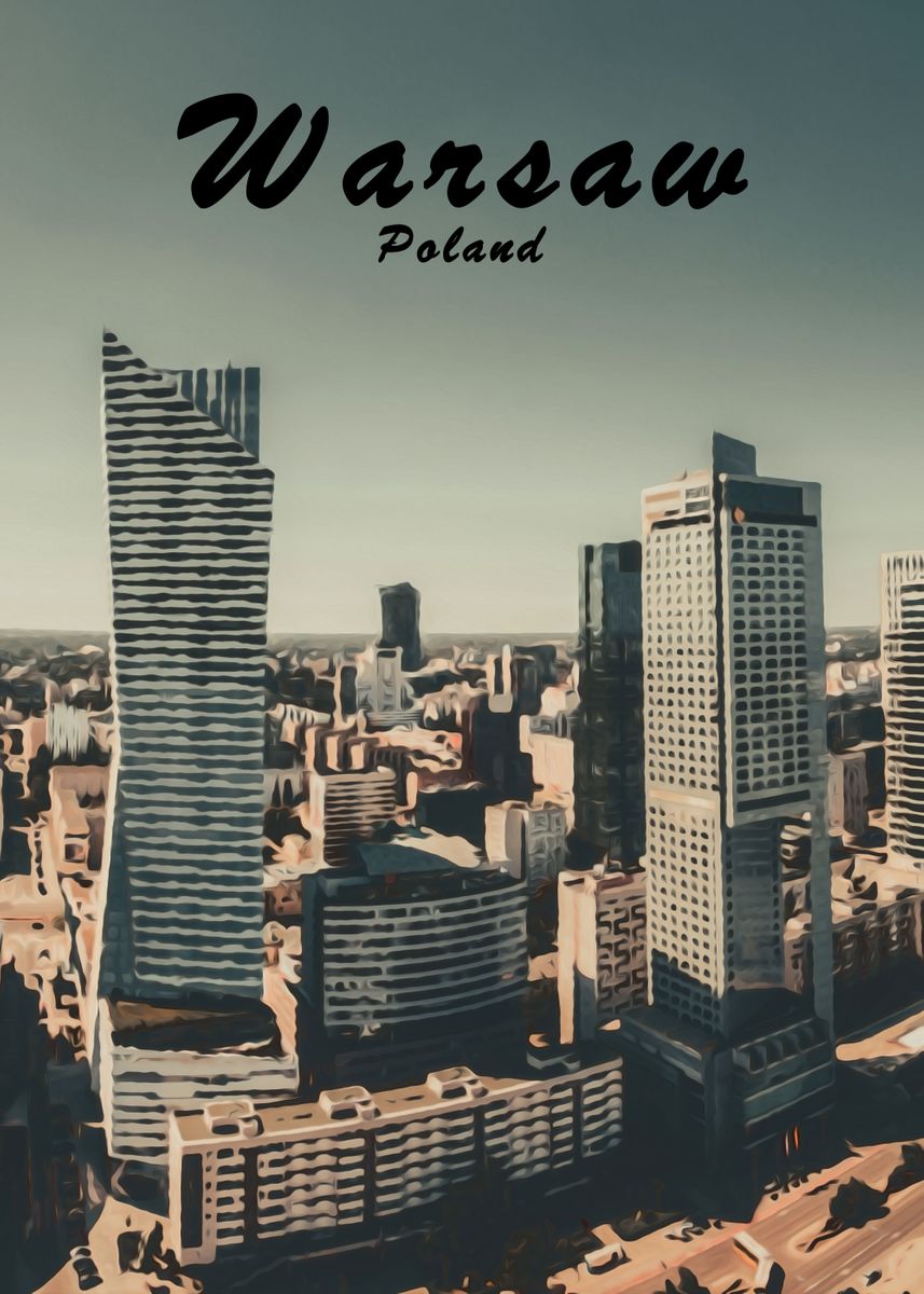 'Warsaw' Poster, picture, metal print, paint by HTomas | Displate