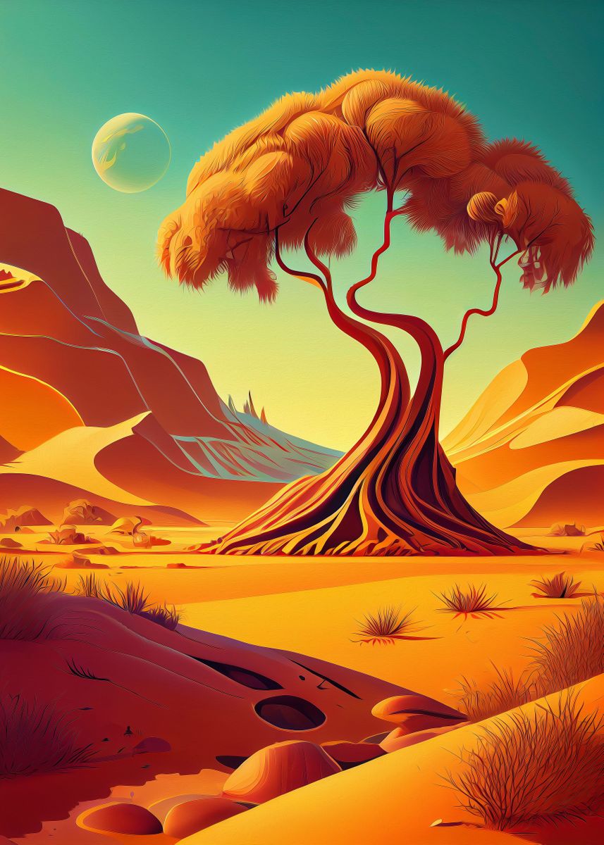 'Fantasy Landscape' Poster, picture, metal print, paint by David Aron ...