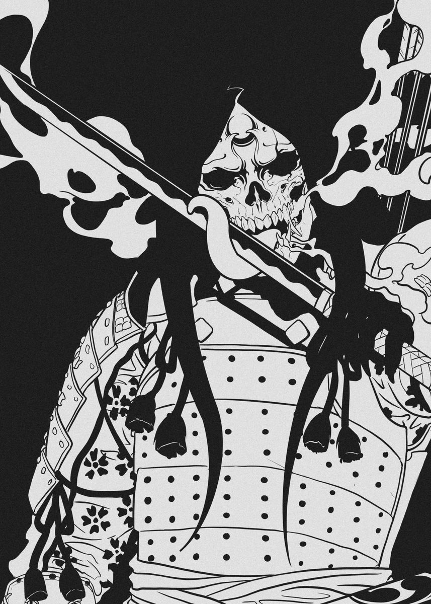 'The Dead Samurai' Poster, picture, metal print, paint by JINNICHIRO ...