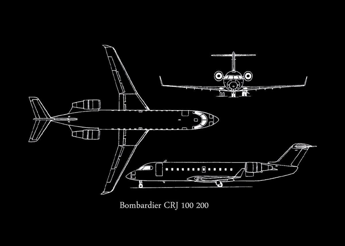 'Bombardier CRJ 100 200' Poster by Retal | Displate