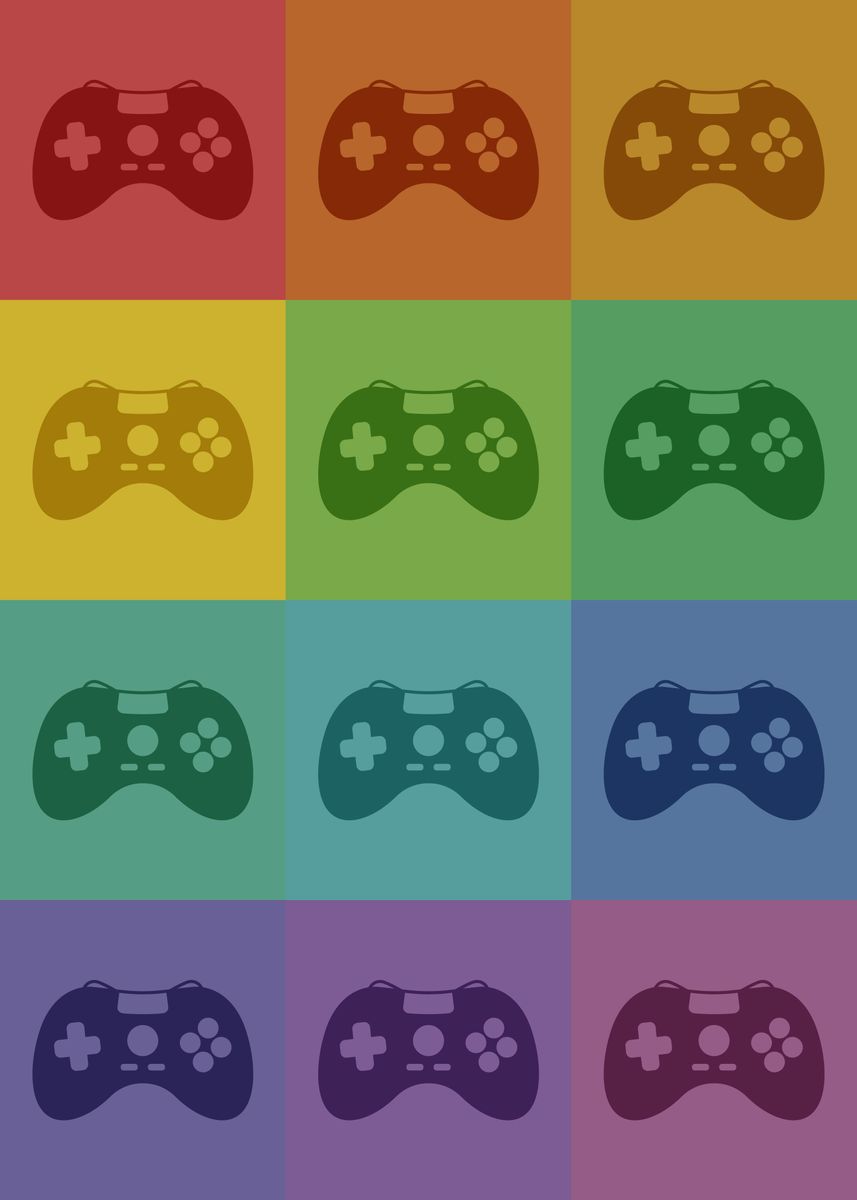 'Video Game Controller Art' Poster, picture, metal print, paint by ...
