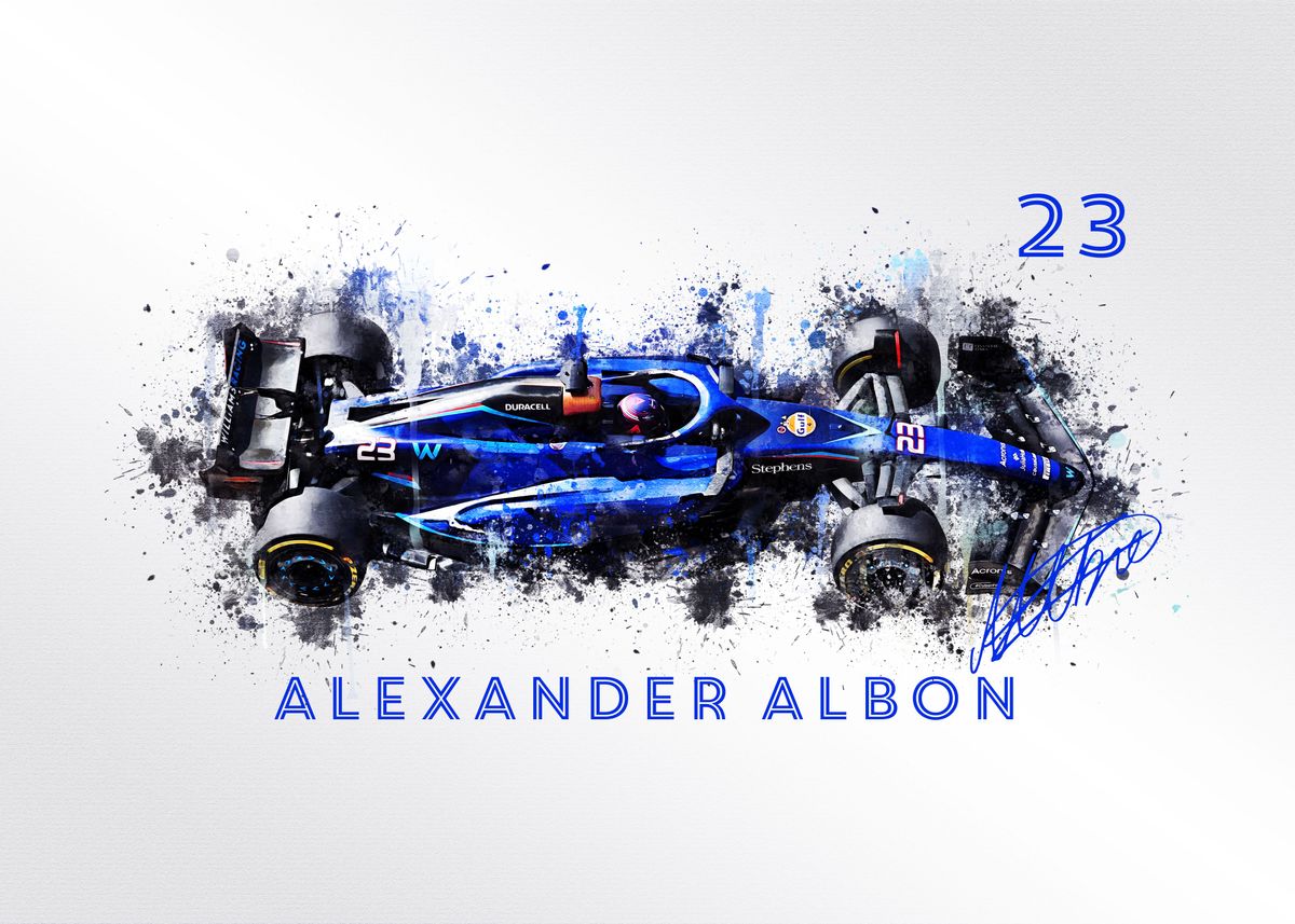 'Alex Albon Car 2023' Poster by Daisy Donna | Displate