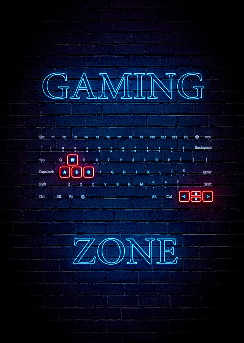 'PC GAMING ZONE' Poster, picture, metal print, paint by Retal | Displate