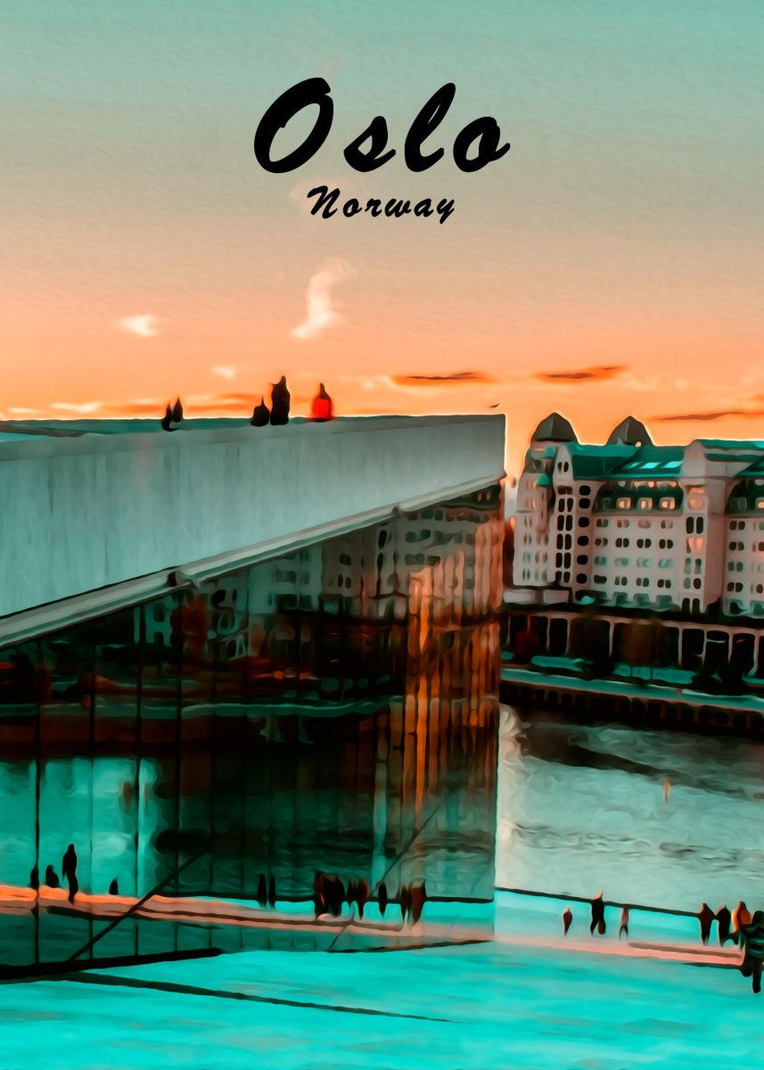 'Oslo' Poster, picture, metal print, paint by HTomas | Displate