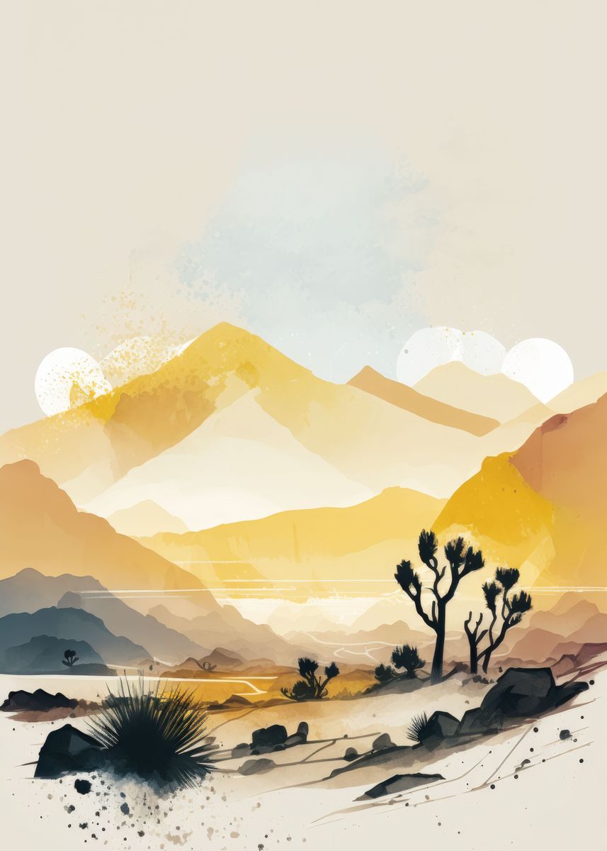 'Watercolor Naturescape ' Poster, picture, metal print, paint by ...