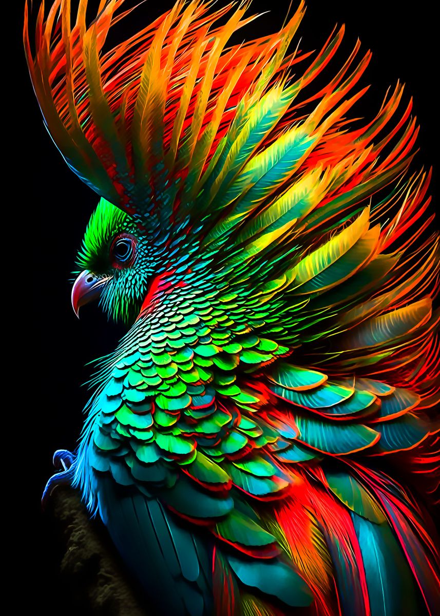 'Bird' Poster, picture, metal print, paint by Tiker Arts | Displate