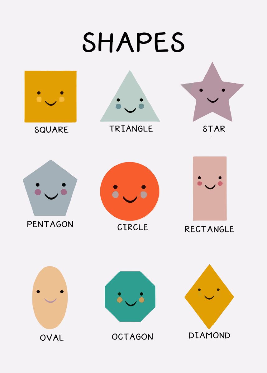 'Shape decor kid' Poster, picture, metal print, paint by Muerller ...