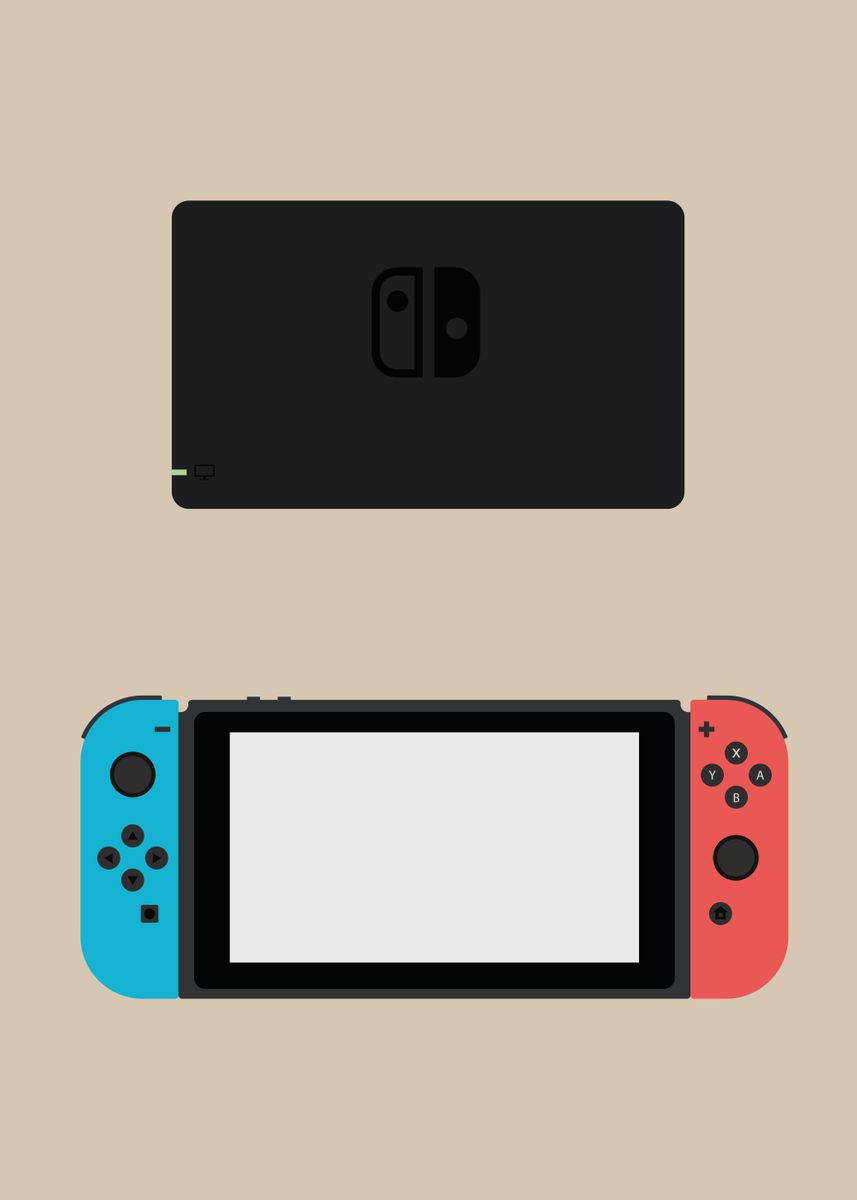 'Nintendo Switch' Poster, picture, metal print, paint by MVDZ Graphic ...