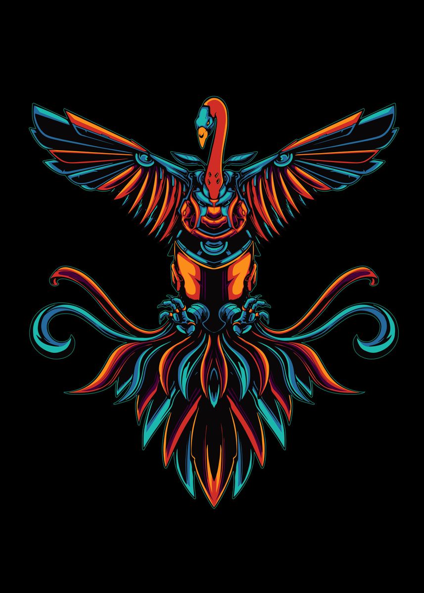 'Bird mecha' Poster, picture, metal print, paint by JusticeEichmann ...