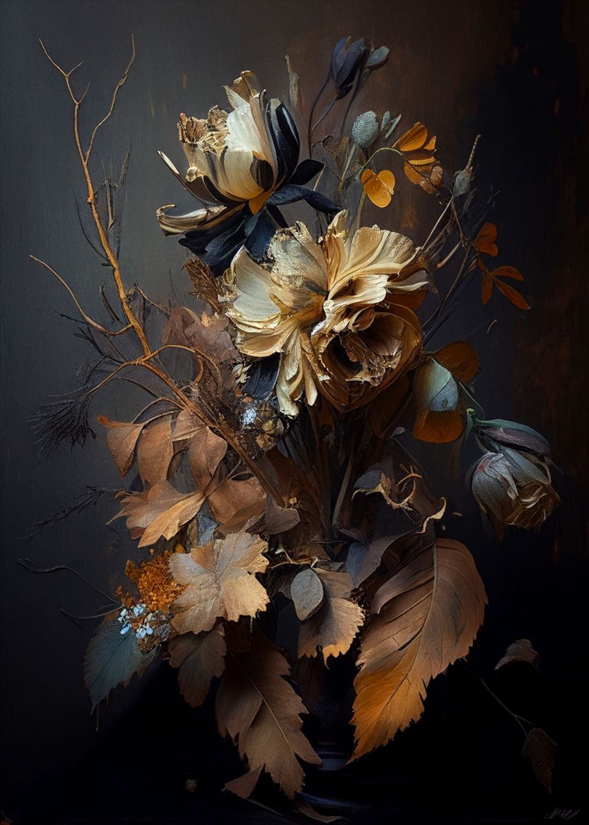 'Floral seclusion' Poster, picture, metal print, paint by HEMERSON ...