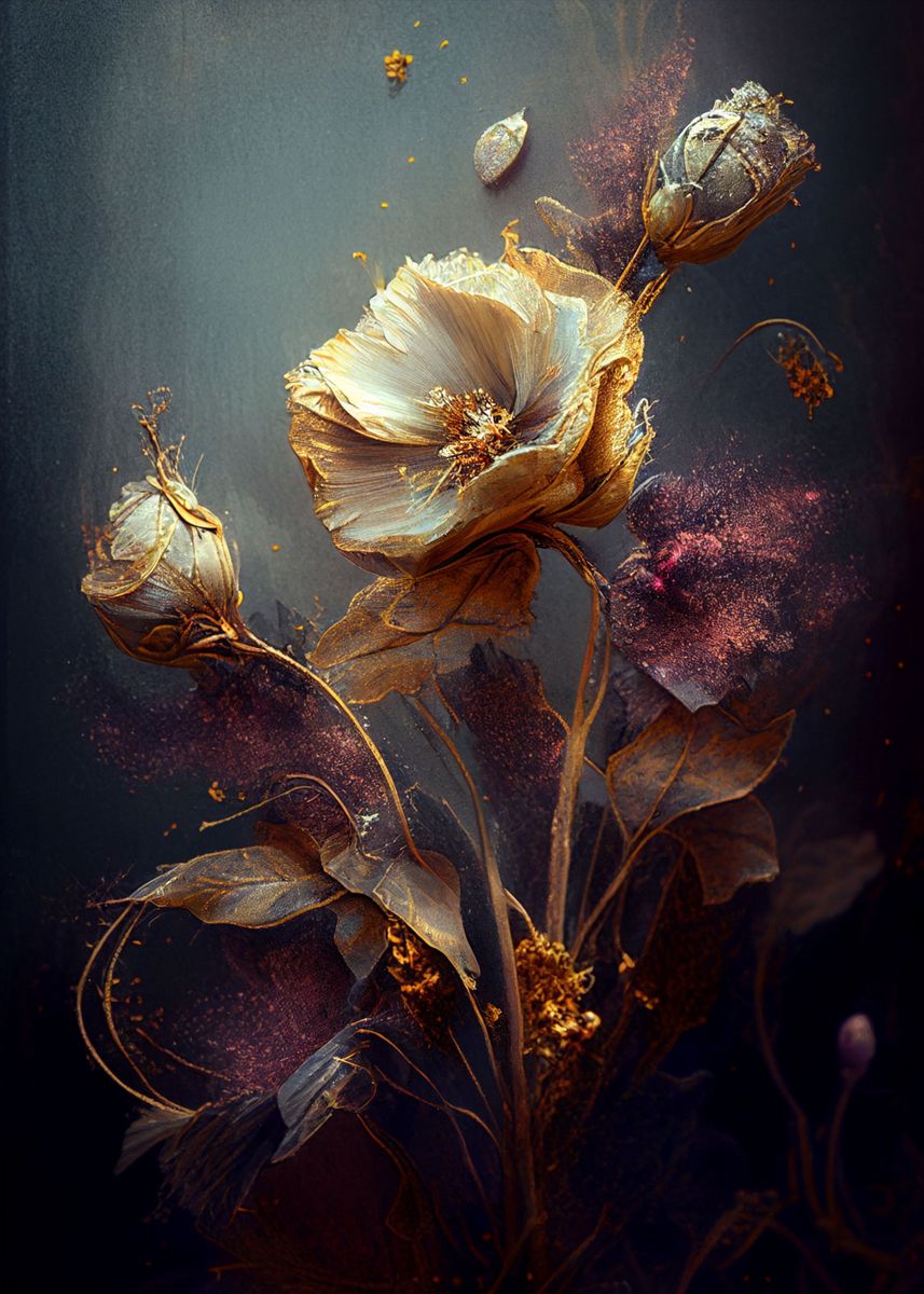 'Flower emotions' Poster, picture, metal print, paint by HEMERSON ...
