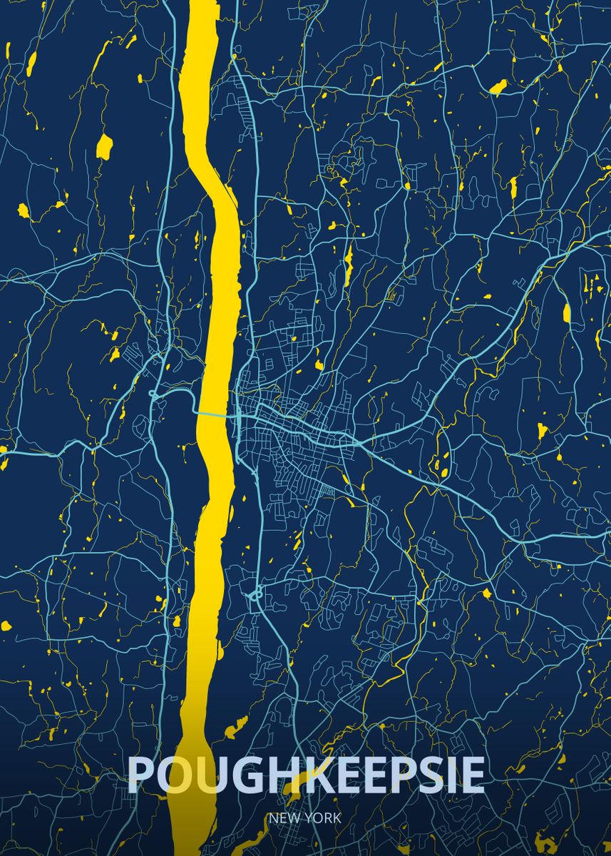 'POUGHKEEPSIE' Poster, picture, metal print, paint by CRAFTSSSTUDIO ...