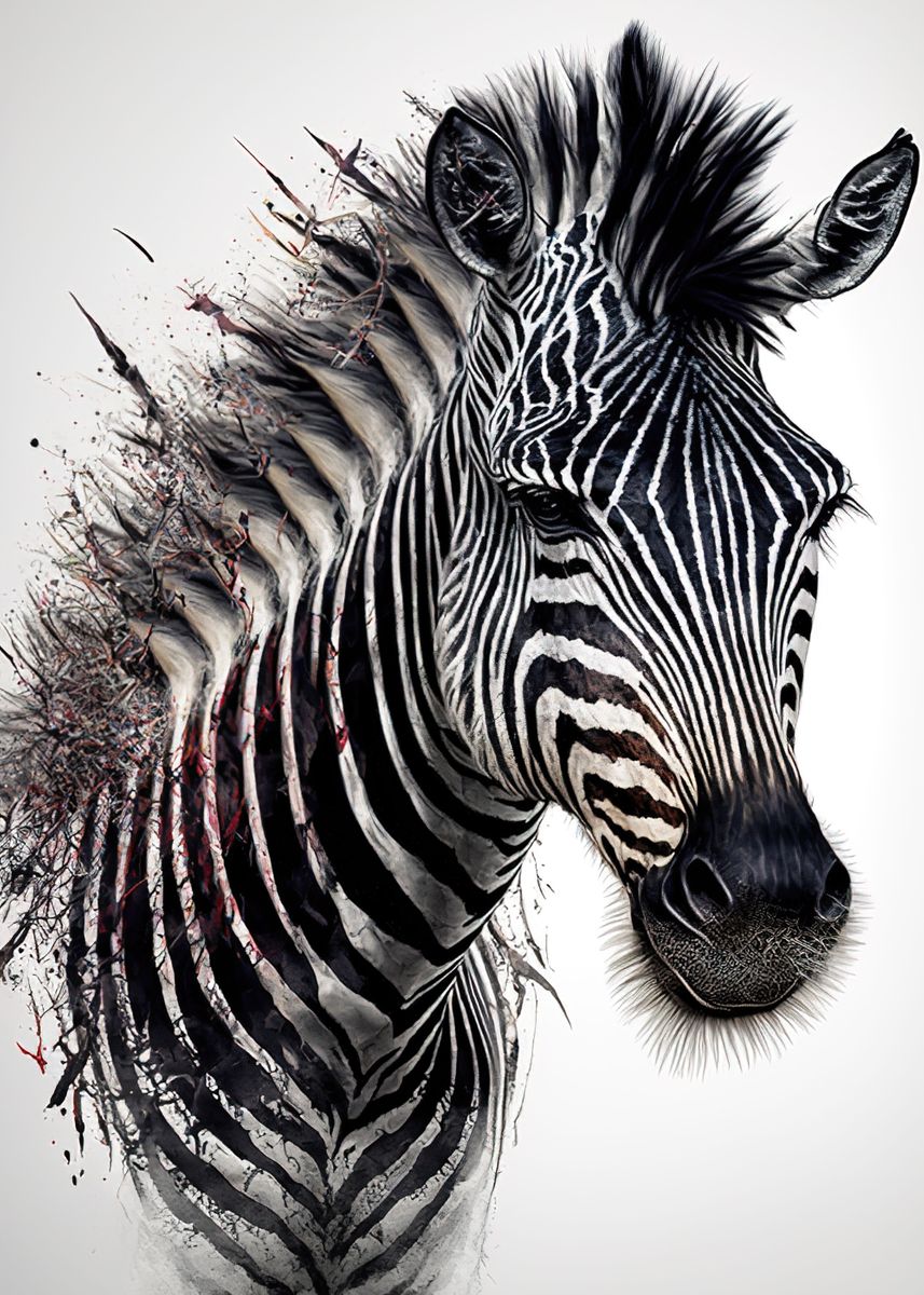 'Zebra' Poster, picture, metal print, paint by Wolf Design Studios ...