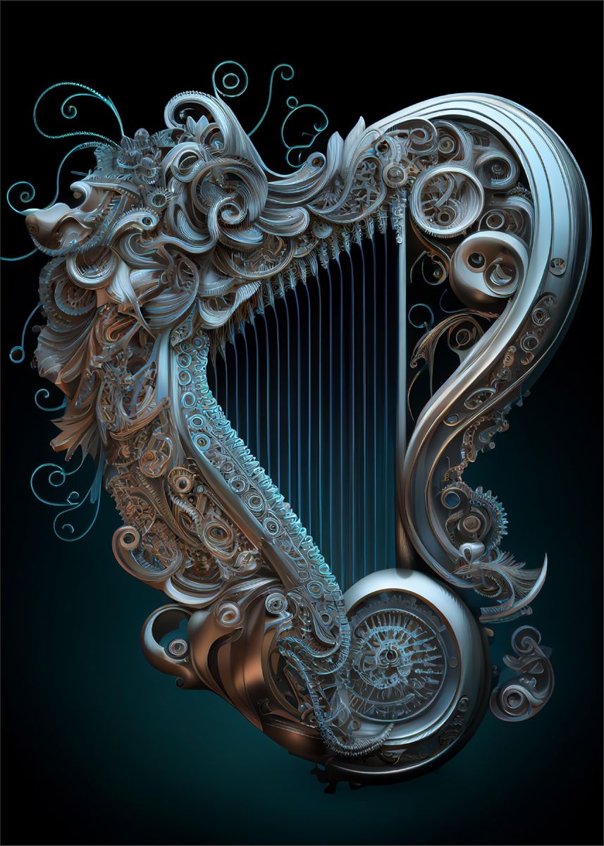 'Harp' Poster by Media Editing | Displate