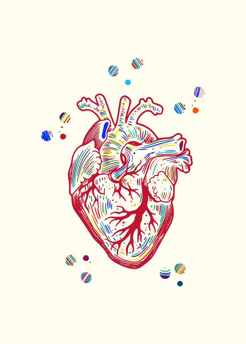 'The Heart' Poster, picture, metal print, paint by Dutton Jerrell ...