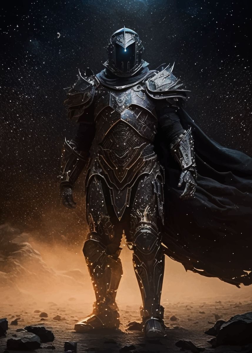 'space knight' Poster, picture, metal print, paint by Mr Yy | Displate