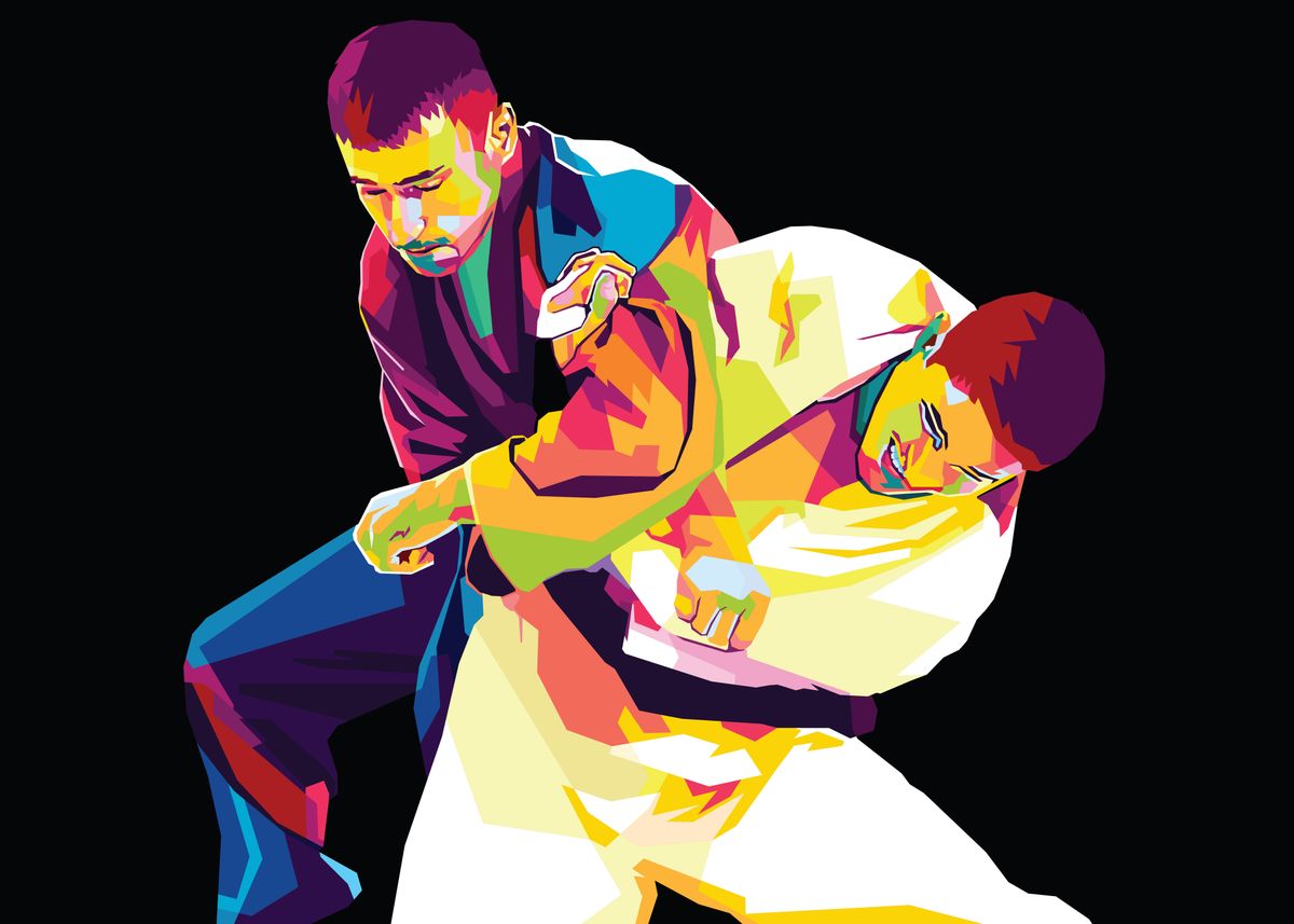 'judo in pop art' Poster by Aminuddin amex | Displate