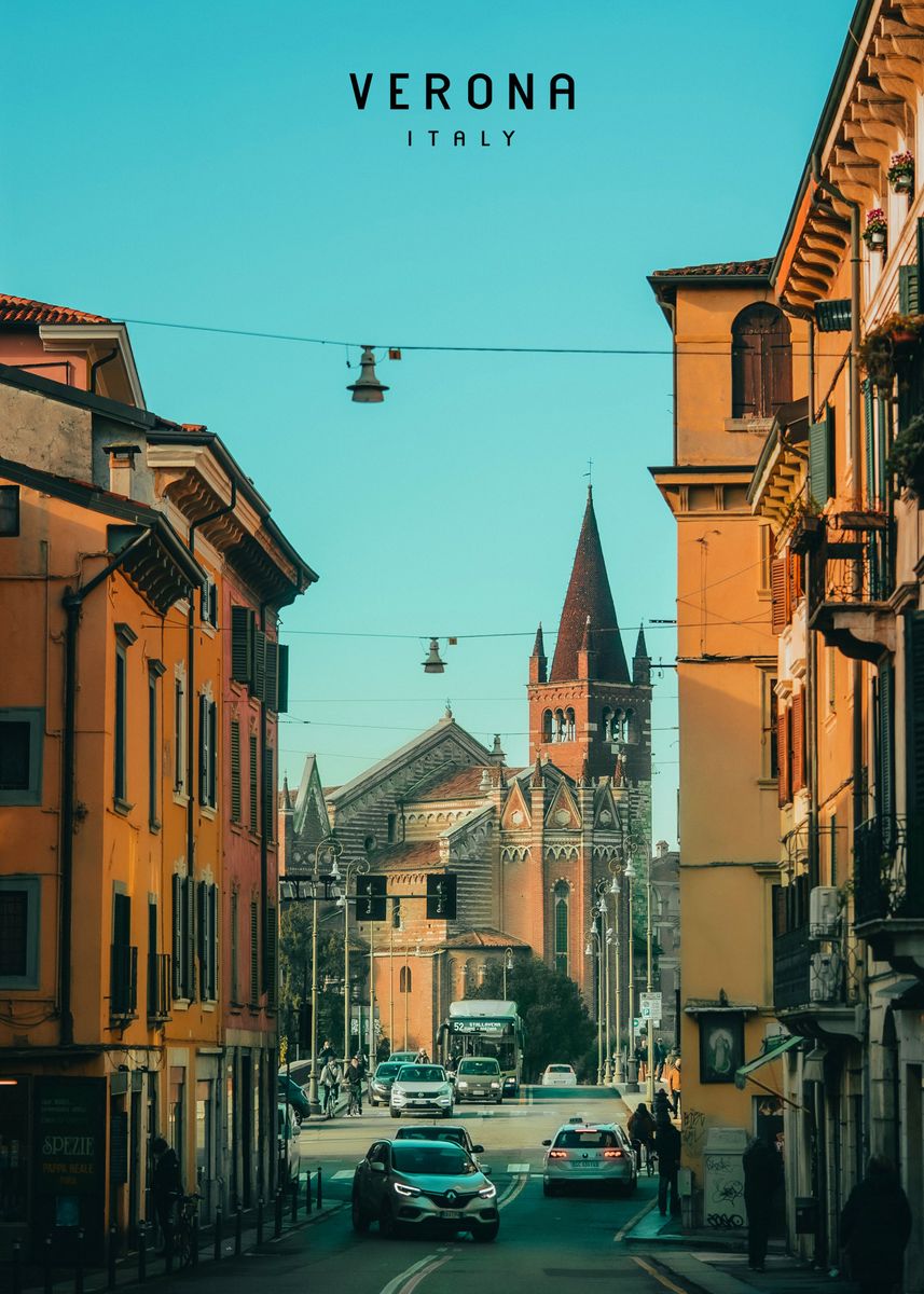 'Verona ' Poster, picture, metal print, paint by Explore Universe ...