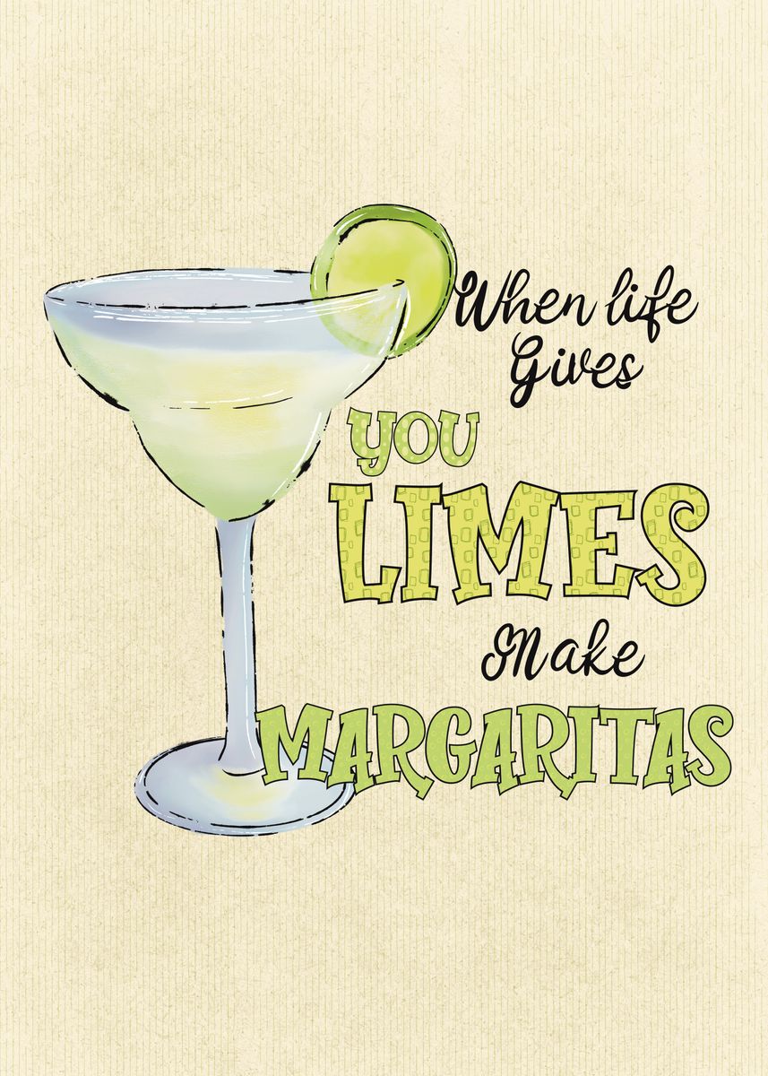 'When life gives you limes' Poster, picture, metal print, paint by ...