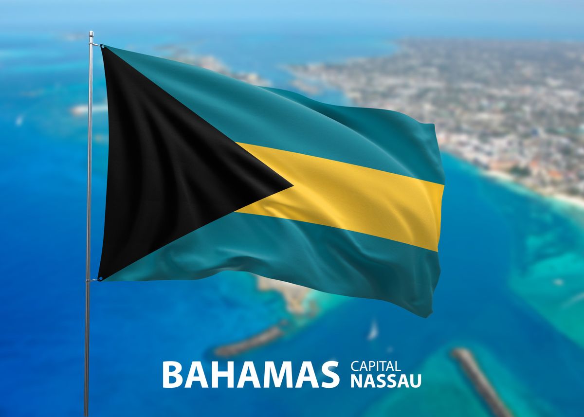 'Bahamas Flag' Poster by FlyingBlade | Displate