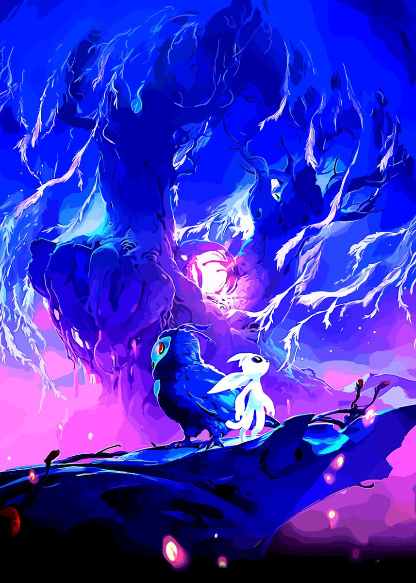 'Ori the Will of the Wisps' Poster, picture, metal print, paint by ...