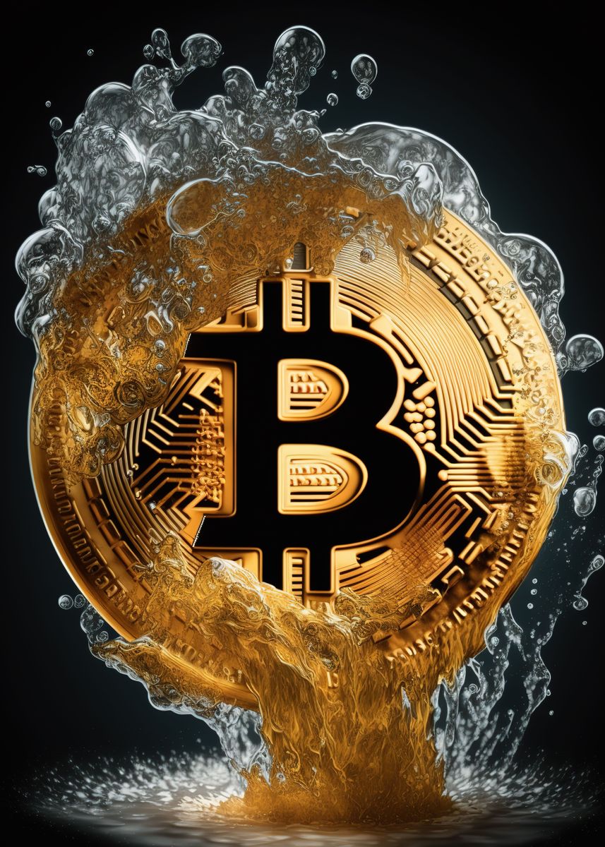 'Bitcoin' Poster, picture, metal print, paint by The Fire | Displate