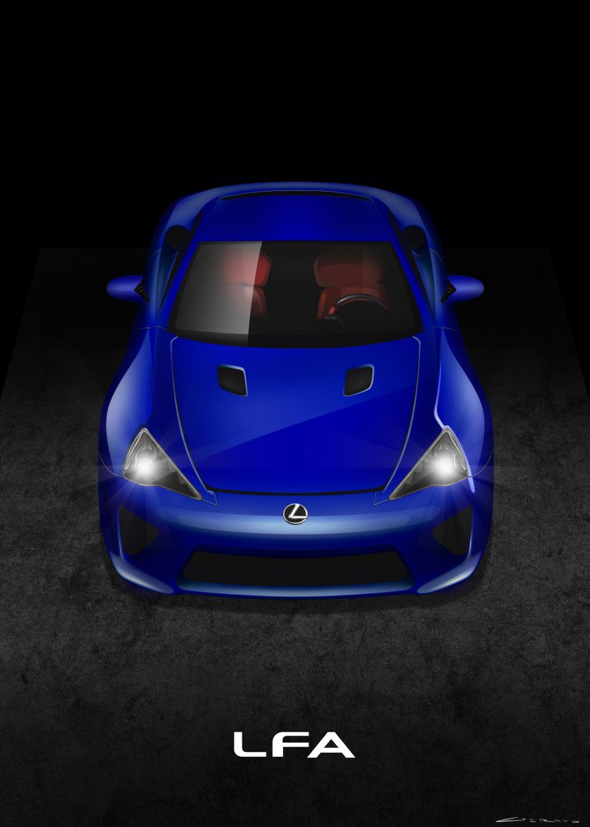 'Lexus LFA' Poster, picture, metal print, paint by Kenan Geraud | Displate