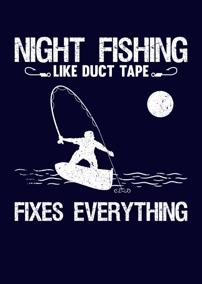 'Funny Night Fishing' Poster by MzumO | Displate