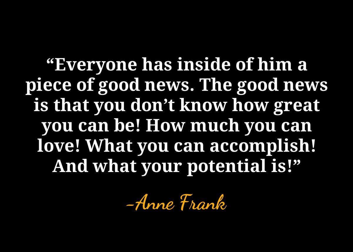 'Anne Frank Quote ' Poster by KAZE | Displate