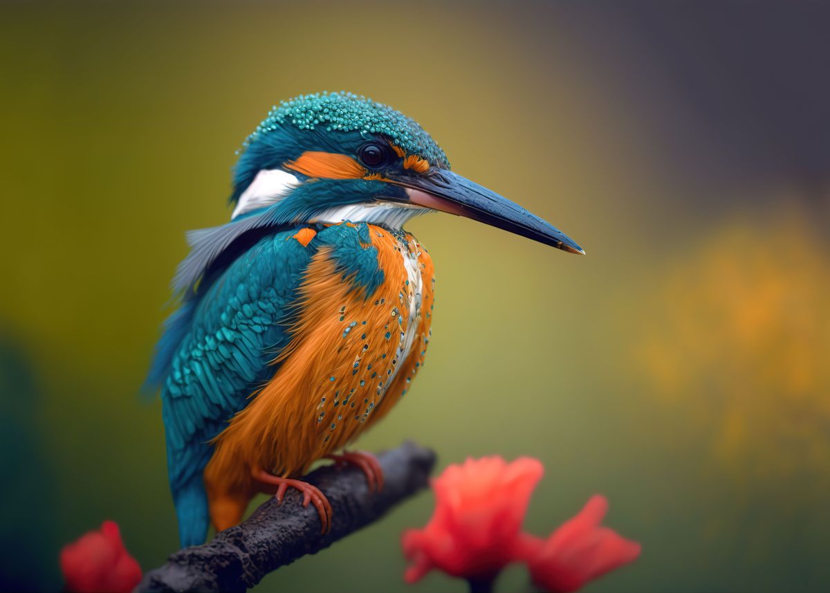 'kingfisher ' Poster by Eudora | Displate