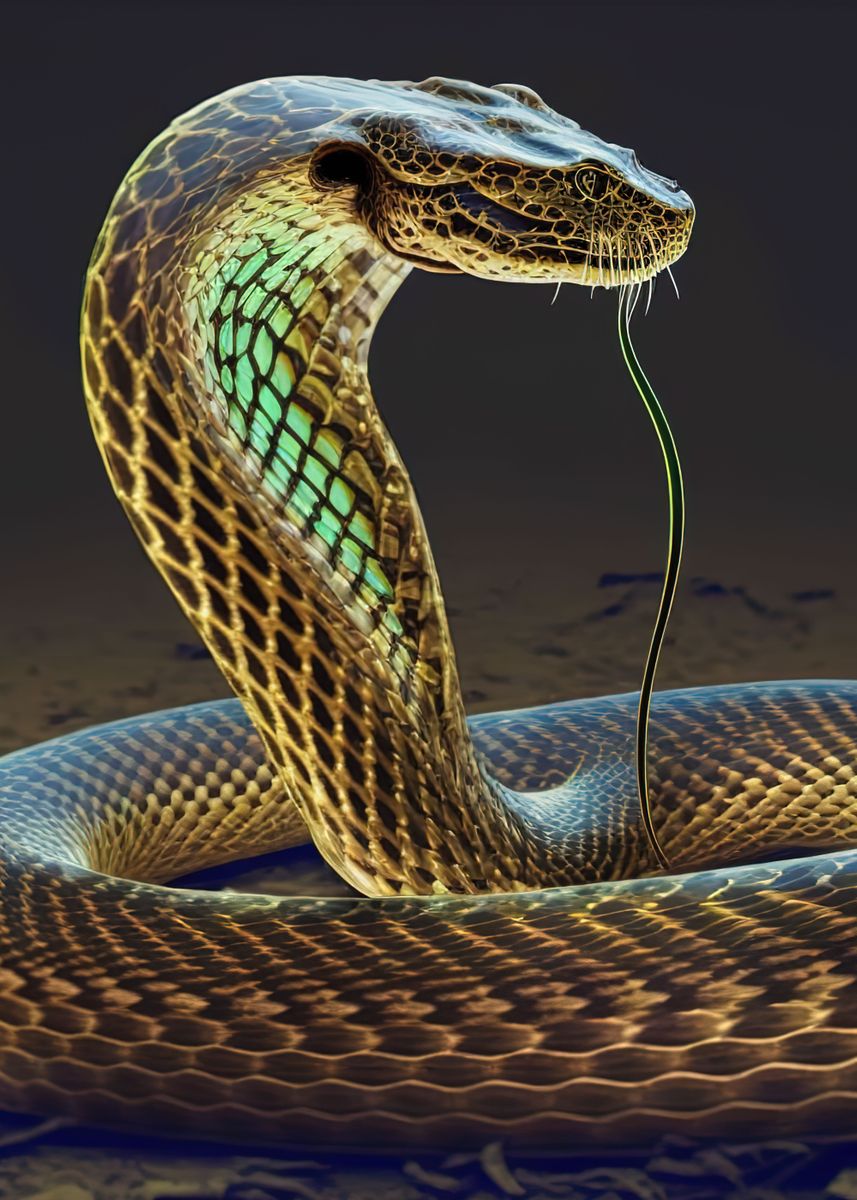 'snake wild life' Poster, picture, metal print, paint by Patsy Montoya ...