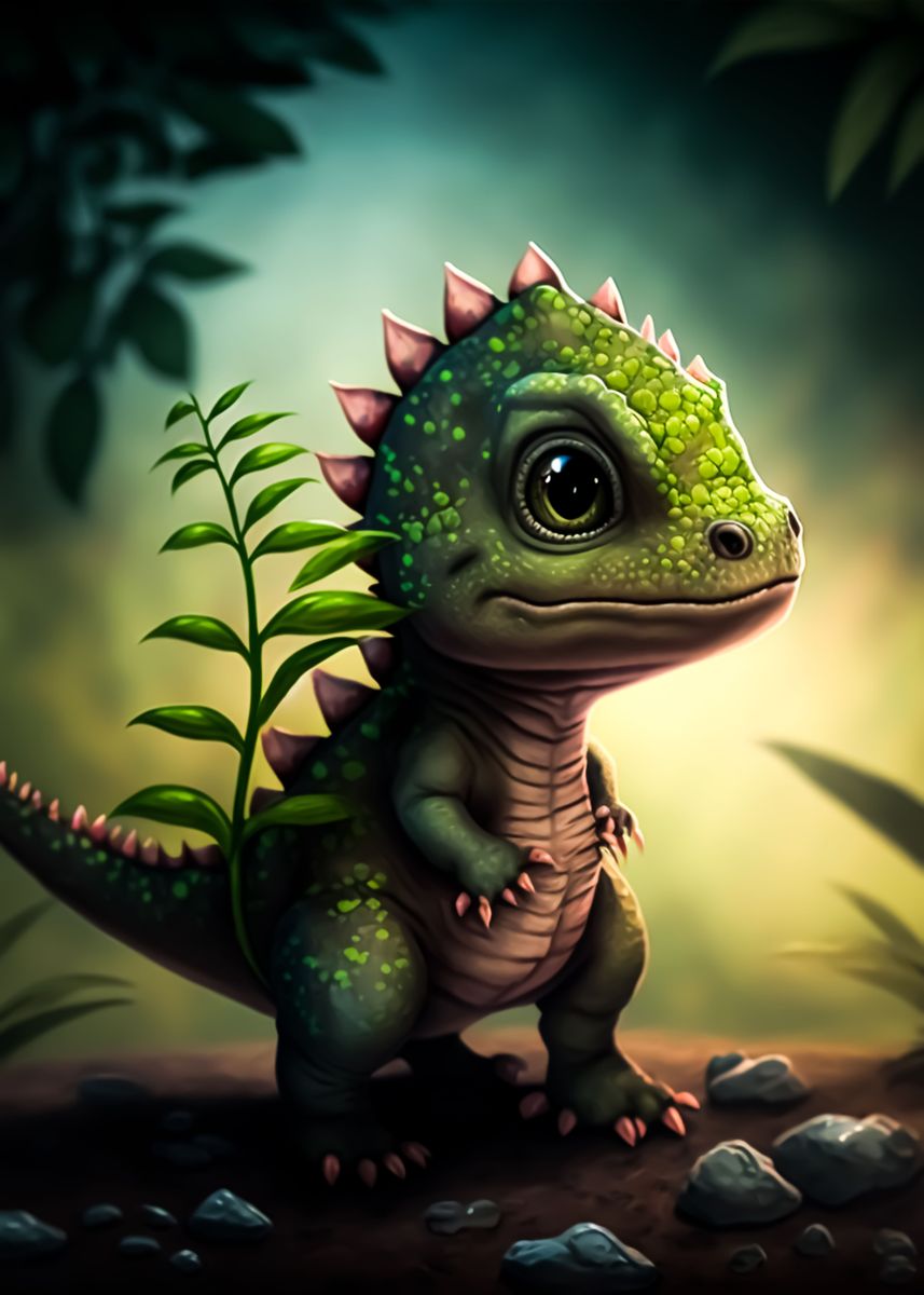 'cute baby dragon' Poster, picture, metal print, paint by OdieBrakusJr ...