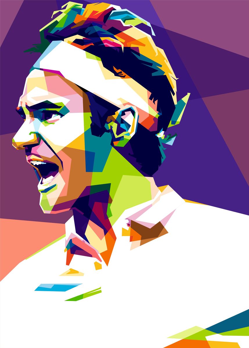 'Professional tennis player' Poster, picture, metal print, paint by ...