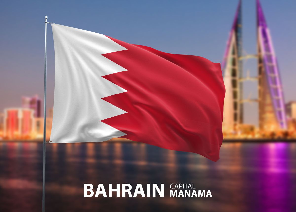 'Bahrain Flag' Poster by FlyingBlade | Displate