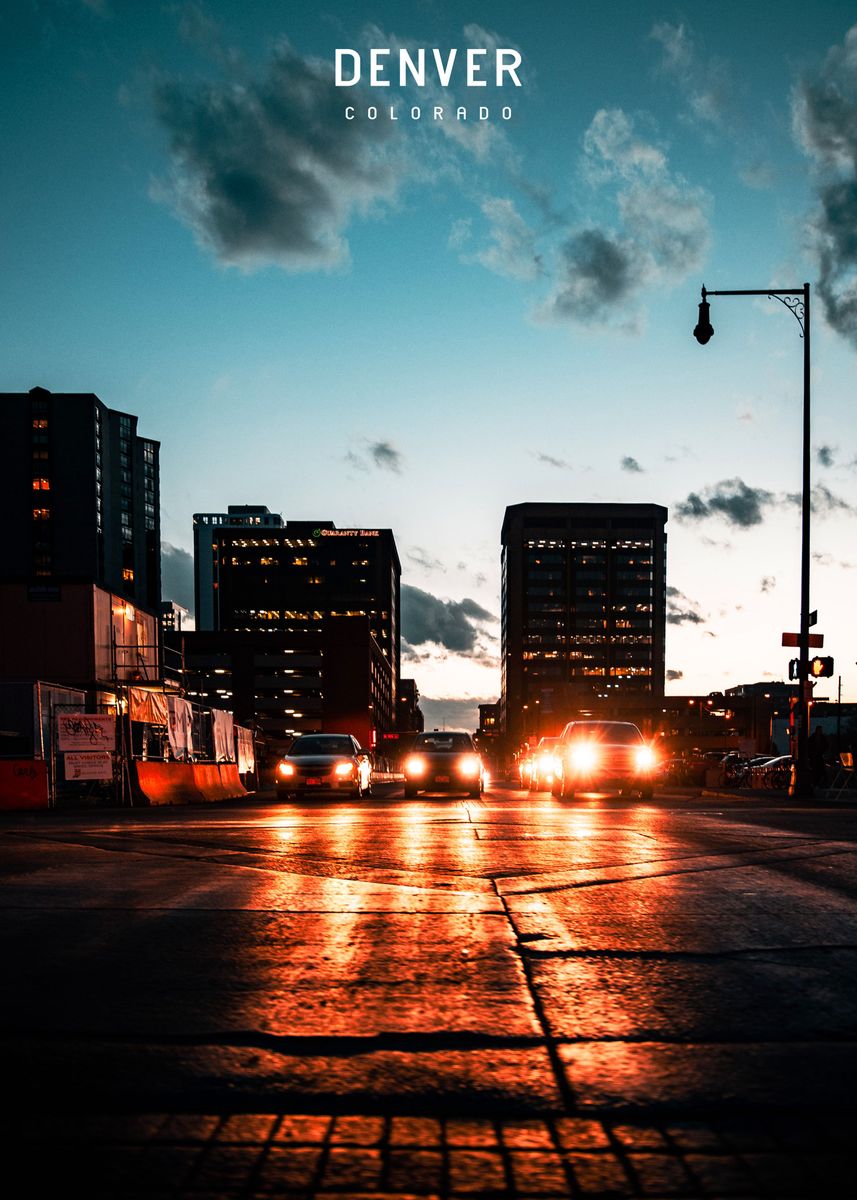 'Denver ' Poster, picture, metal print, paint by Big City | Displate