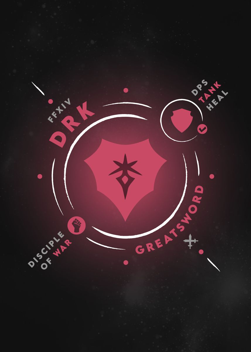 'DRK Life FF14' Poster, picture, metal print, paint by Joe Bui | Displate