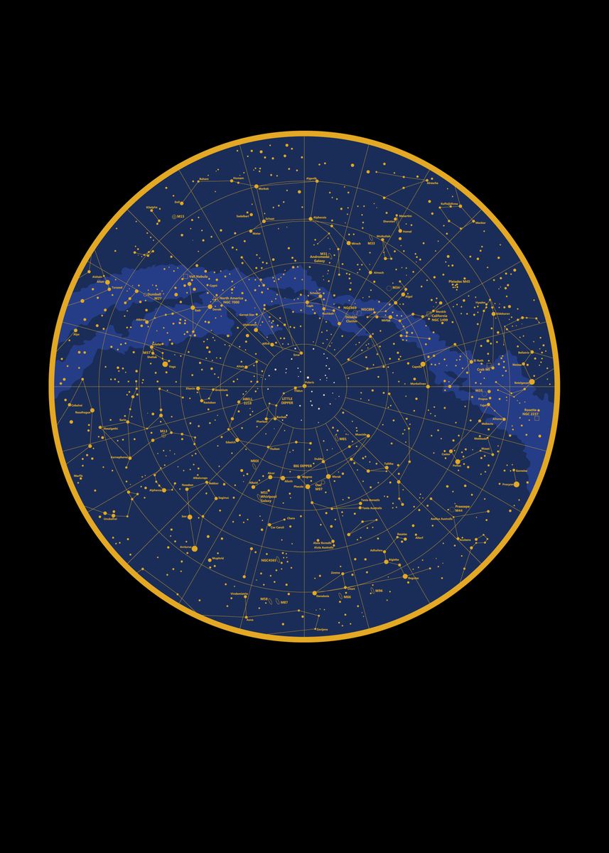 'Star Map Planets Astronaut' Poster, picture, metal print, paint by ...