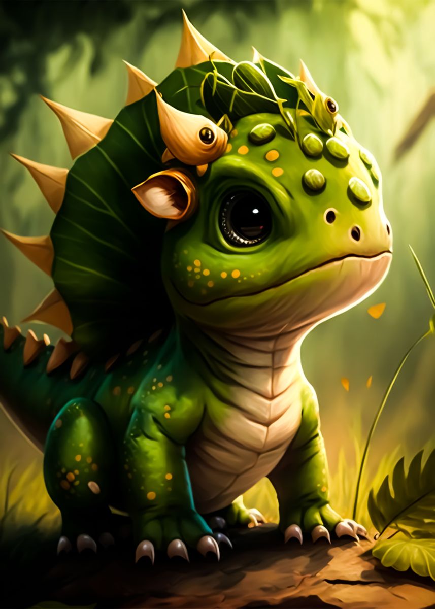 'cute baby dragon' Poster, picture, metal print, paint by OdieBrakusJr ...