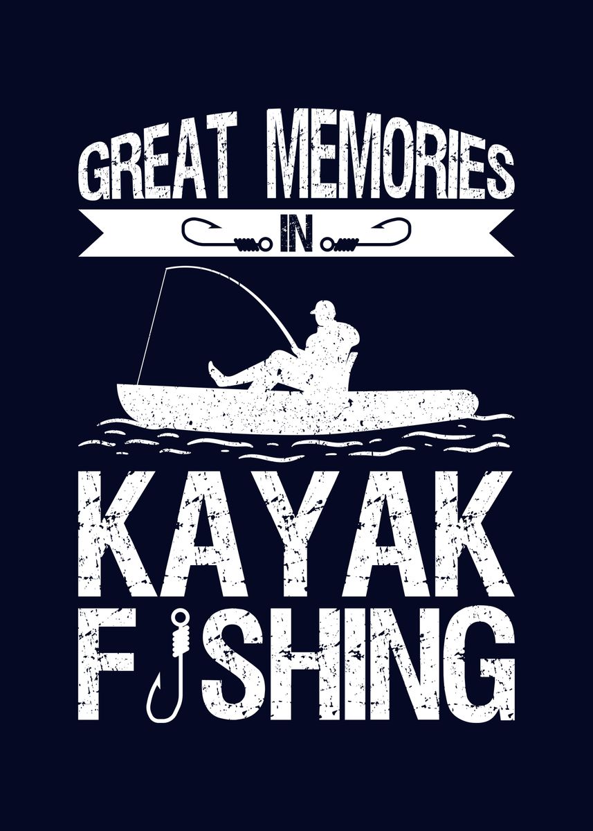 'Funny Kayak Fishing' Poster, picture, metal print, paint by MzumO ...