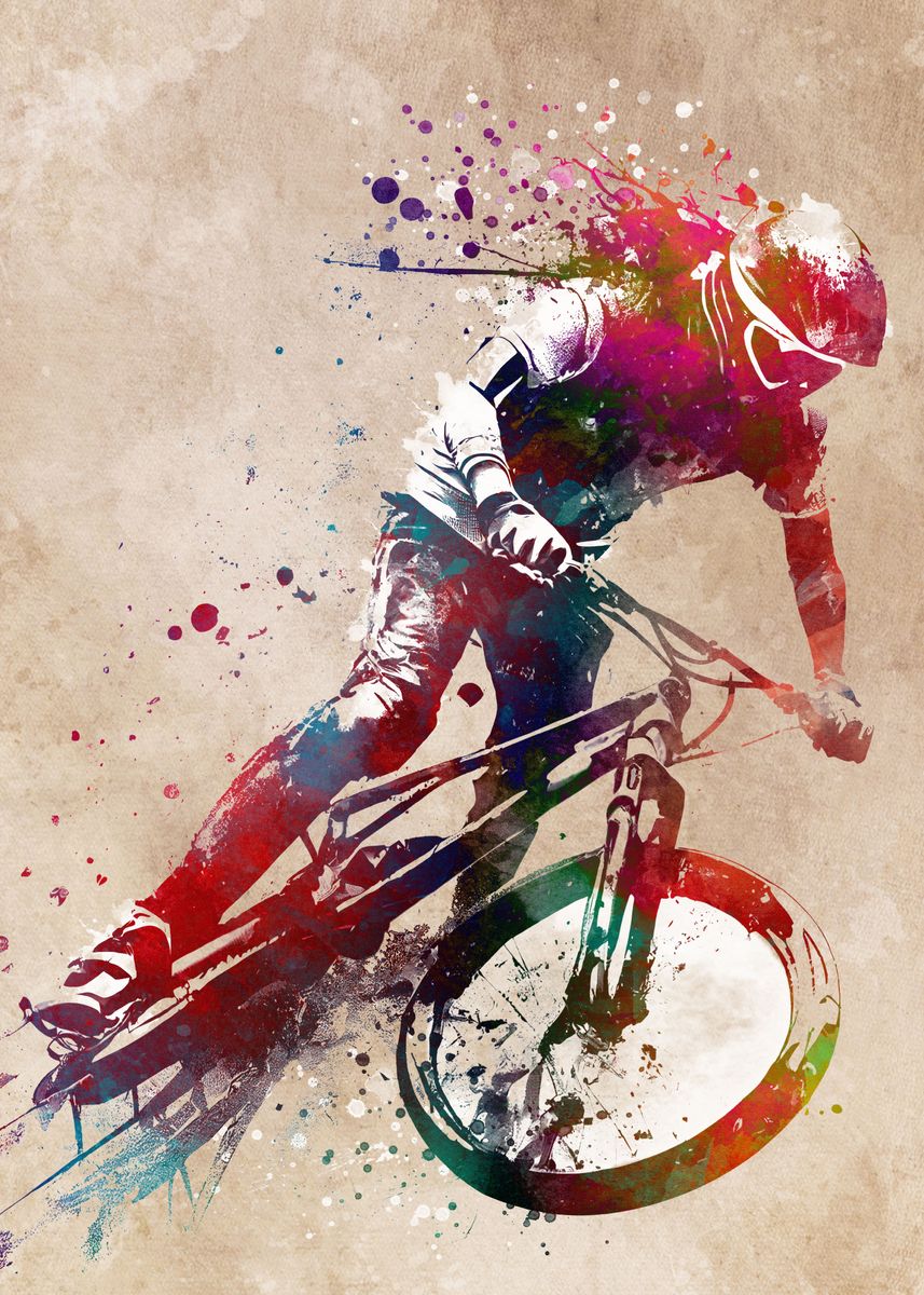 'BMX cycling cycling spor' Poster, picture, metal print, paint by ...