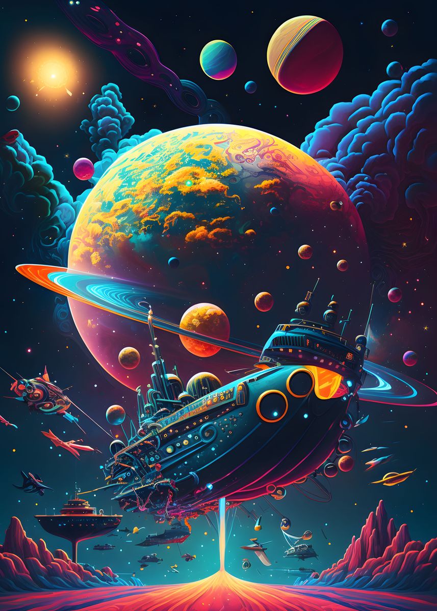 'Galactic Psychedelia' Poster, picture, metal print, paint by Artyst ...