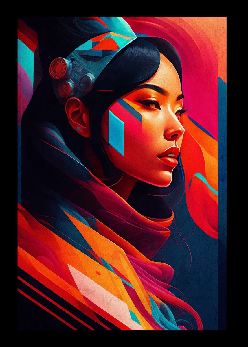 'japan women' Poster, picture, metal print, paint by retno triningsih ...