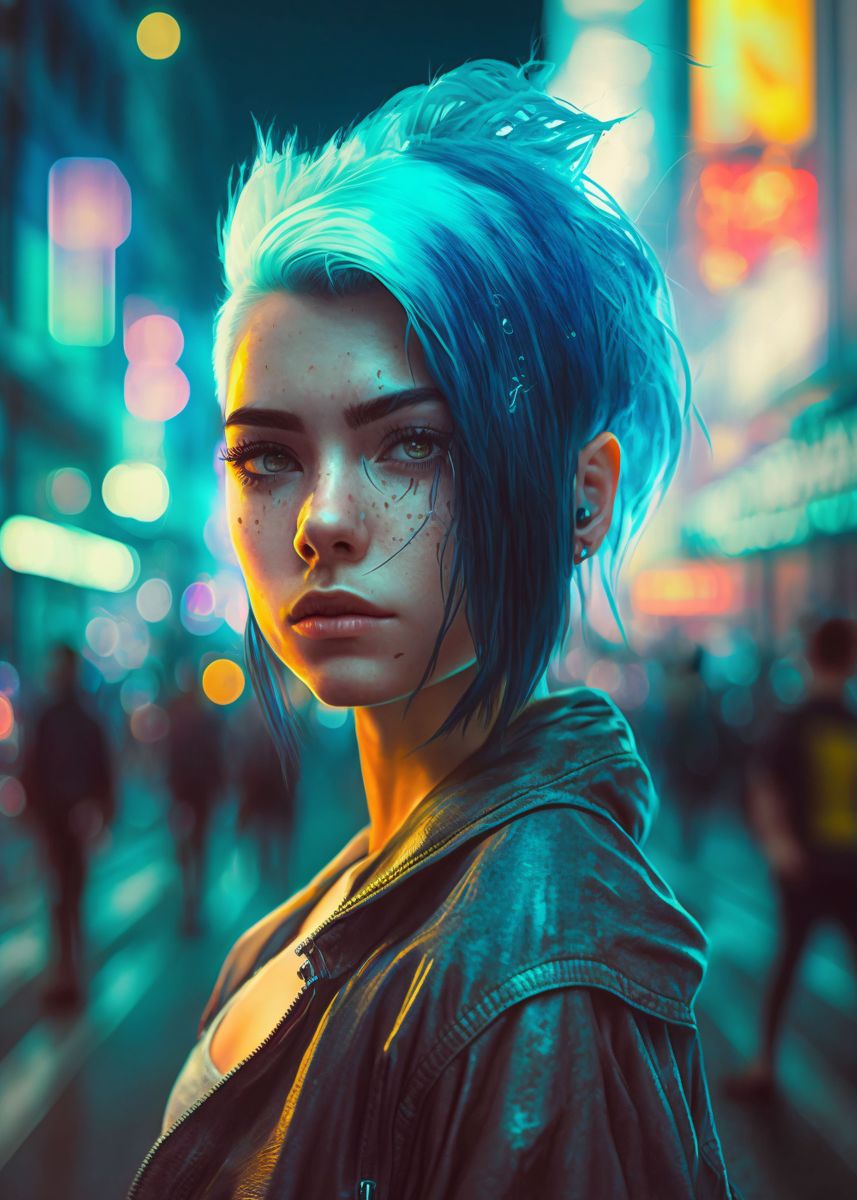 'Cyber Rebel' Poster, picture, metal print, paint by Hatless Luffy ...