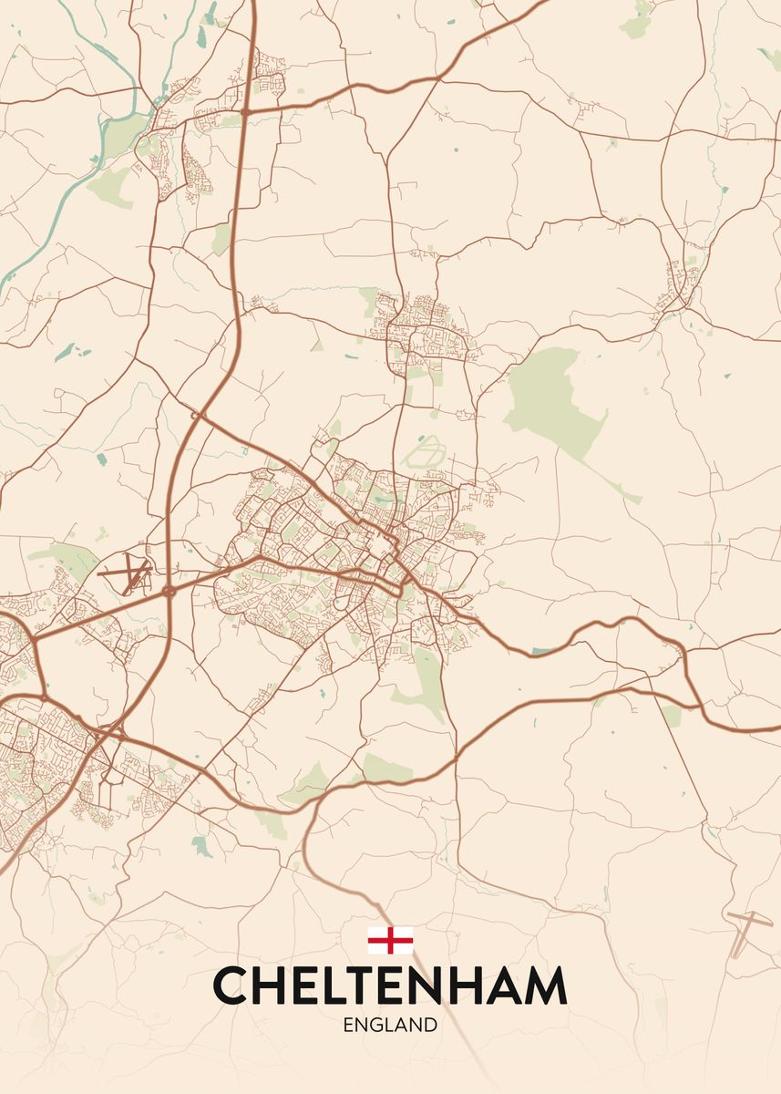 'Cheltenham UK' Poster, picture, metal print, paint by IMR Designs ...