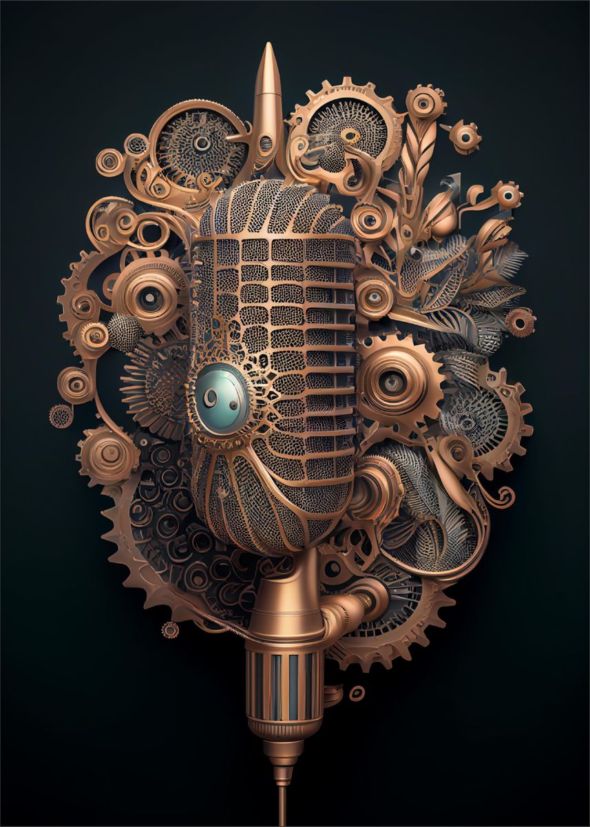 'Microphone' Poster, picture, metal print, paint by Media Editing ...