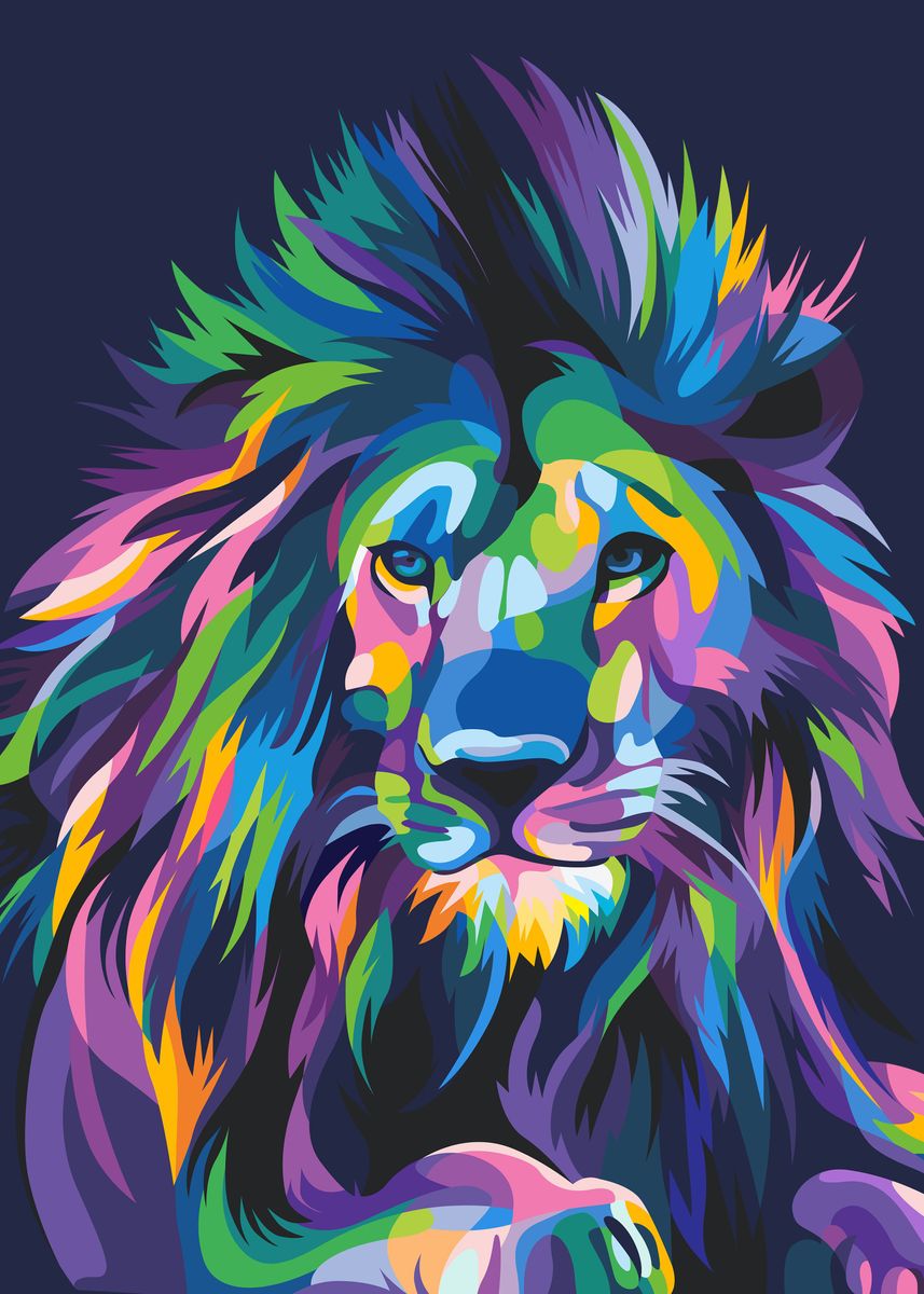 'Lion' Poster, picture, metal print, paint by ISA TERESA | Displate